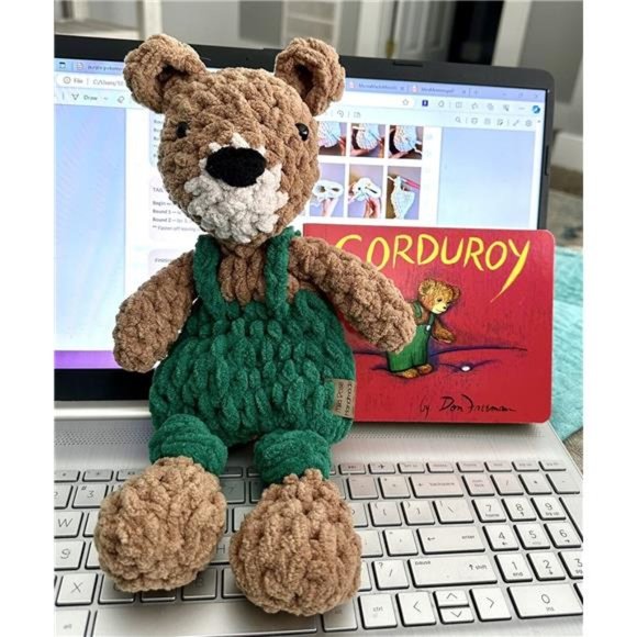 Handmade | Toys | Handmade Mini Bear Soft Loveysnuggler With Corduroy ...